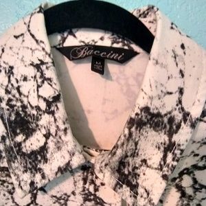 Baccini | Jackets & Coats | Baccini Black And White Vest | Poshmark
